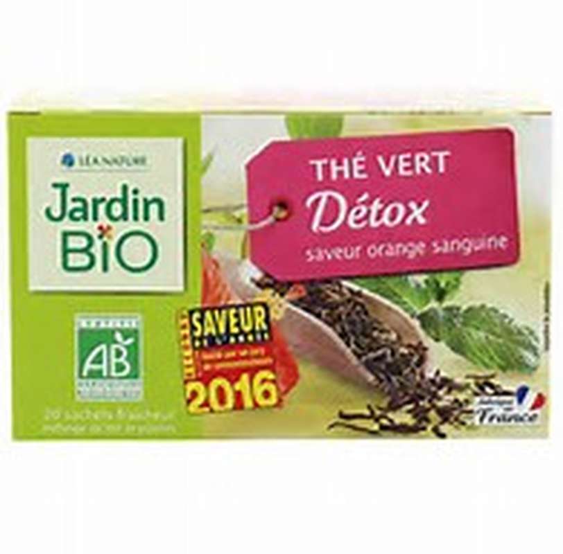 Thé vert détox BIO, Jardin Bio (20 sachets) | La belle vie : Changez votre vision des courses
