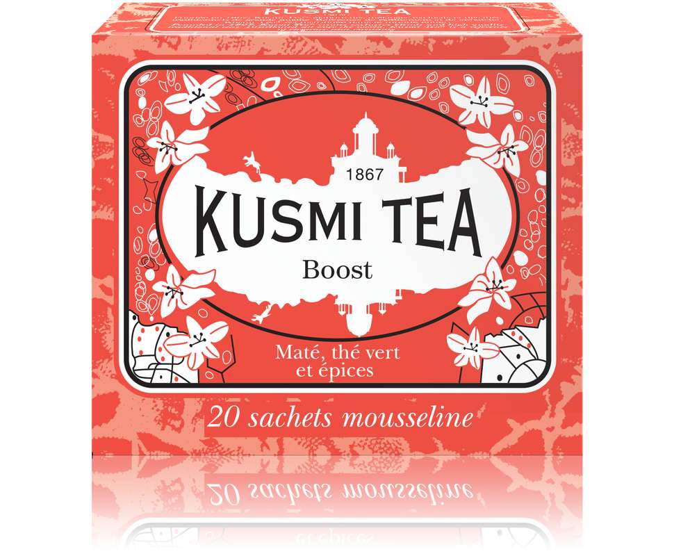Thé Boost - étui sachets mousseline, Kusmi Tea (x 20, 44 g) | La belle ...