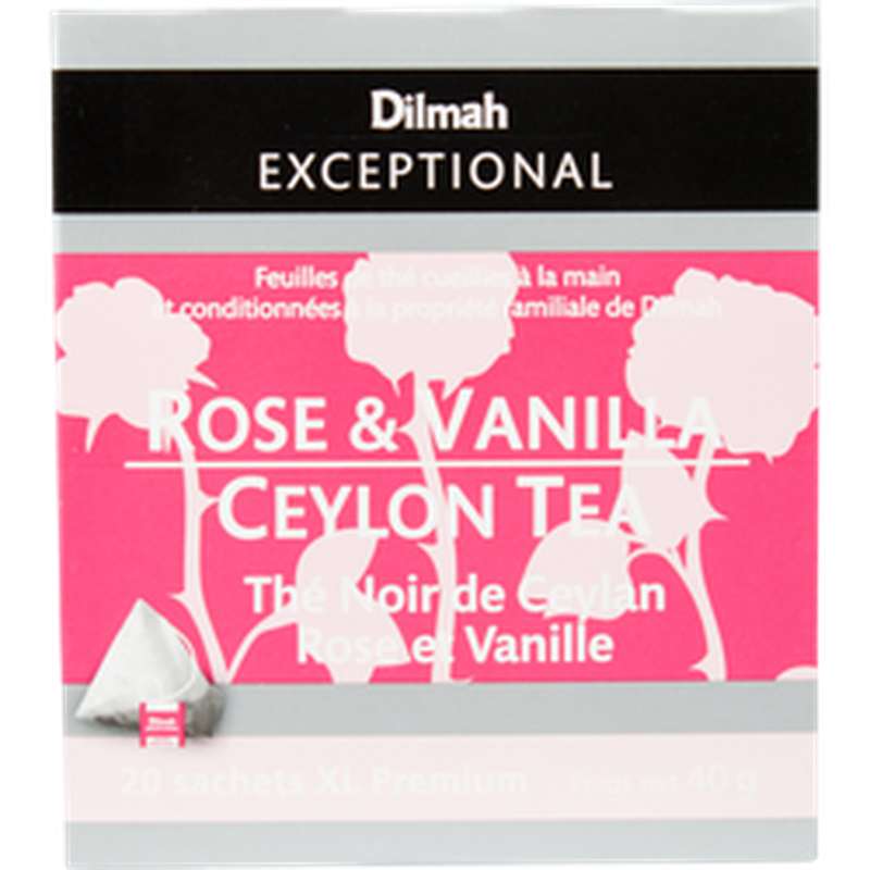 Thé noir rose et vanille, Dilmah x 20 sachets (40 g) | La Belle Vie ...