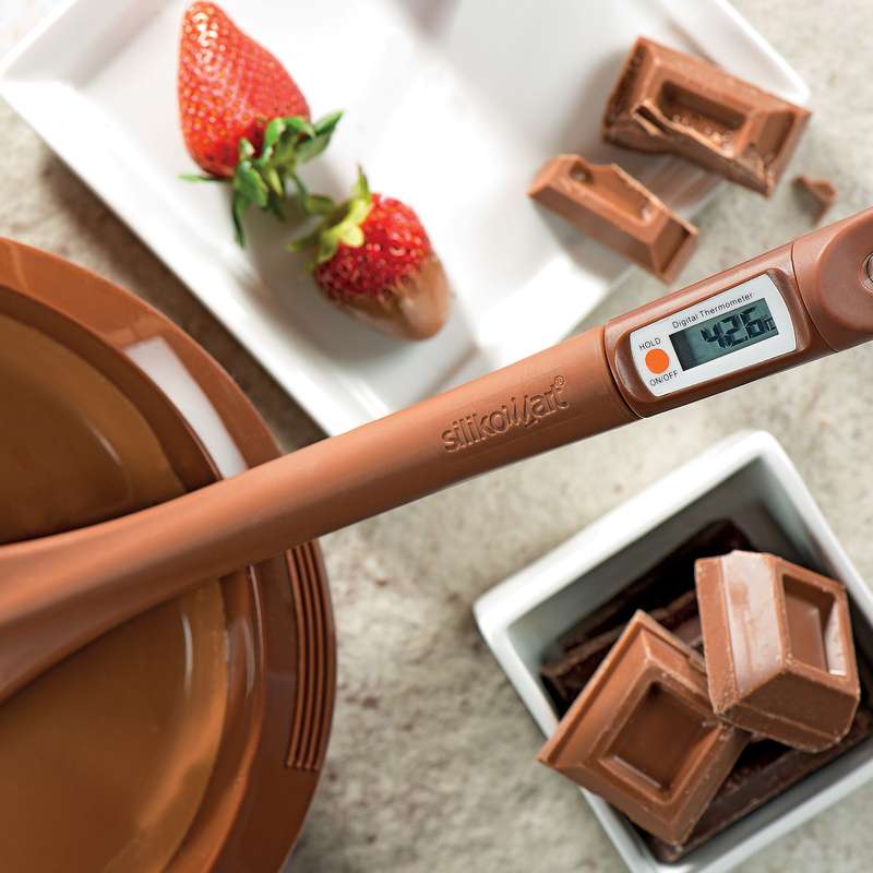 Thermospatule en silicone marron Thermo Choc, Silikomart | La Belle Vie ...