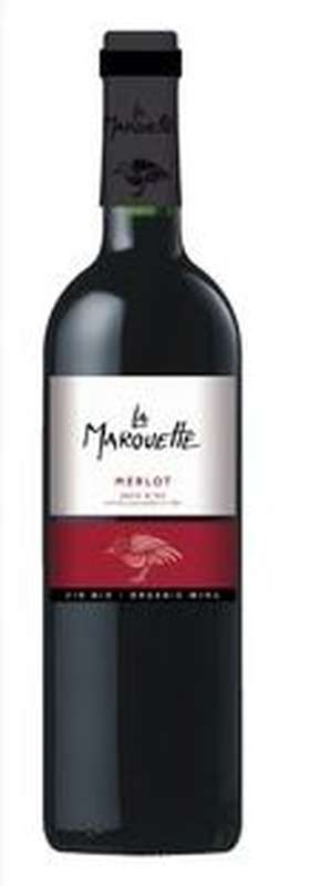 Vin rouge Merlot Pays d'Oc IGP BIO, La Marouette (75 cl) | La belle vie ...