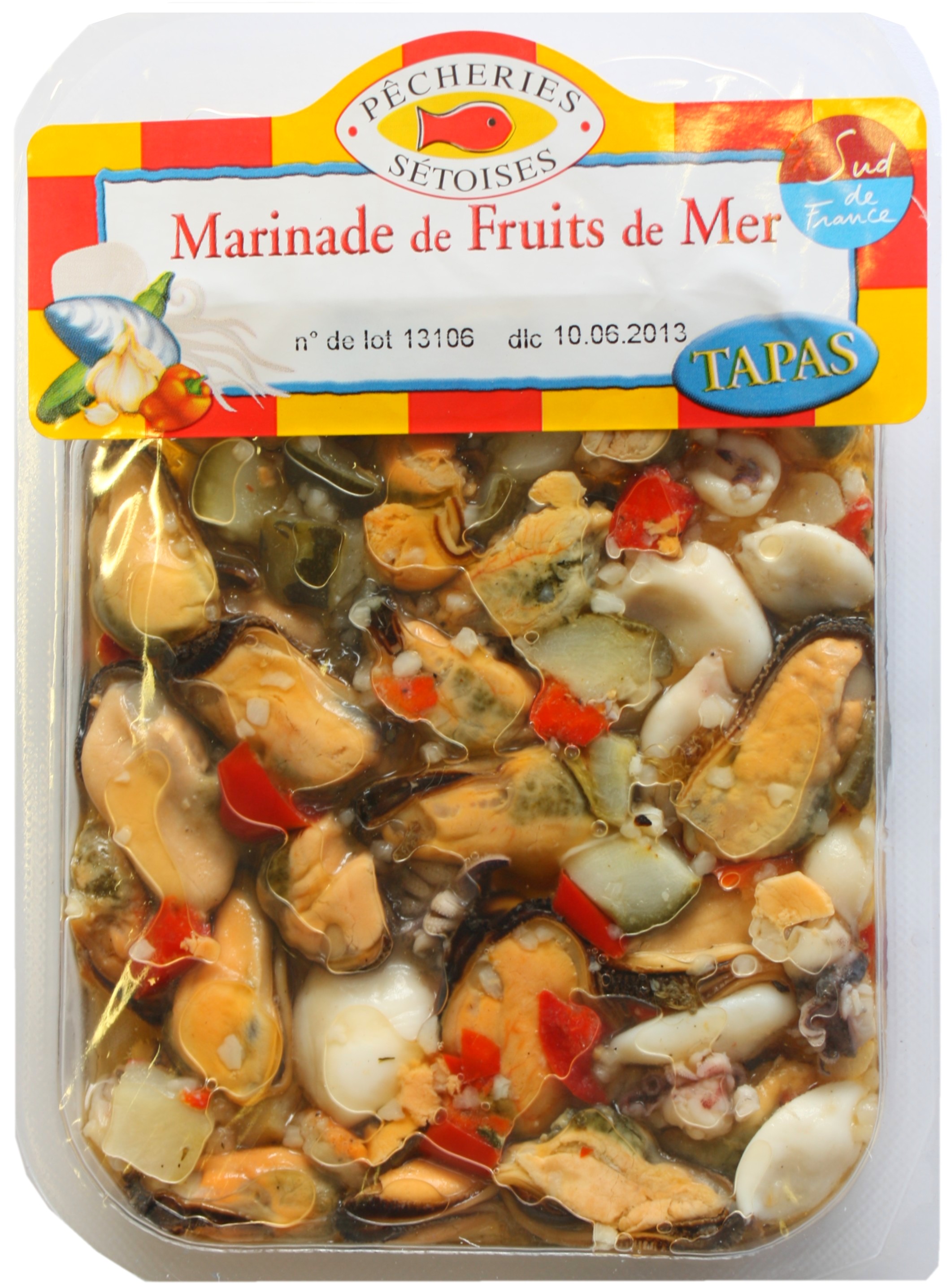 Salade marinade de fruits de mer, Pêcheries Sétoises (150 g) | La belle ...