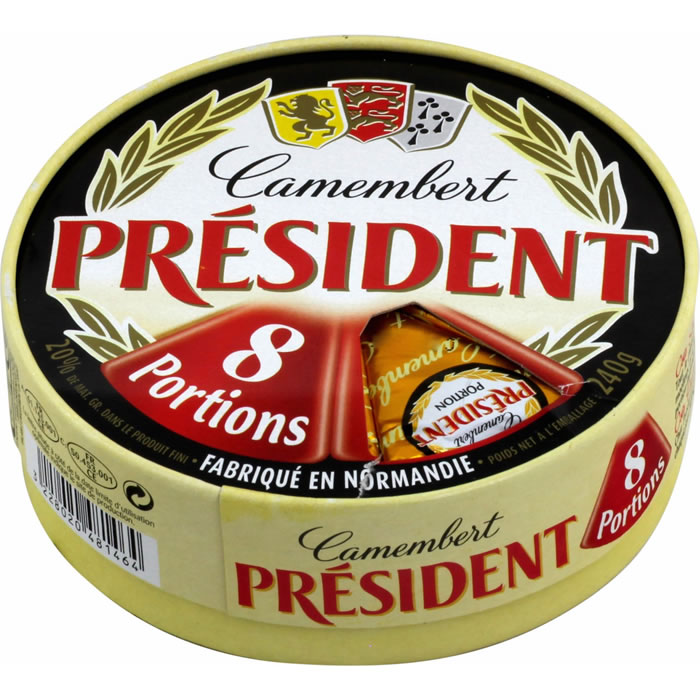 Camembert 8 portions, Président (240 g) | La belle vie : Vos courses ...