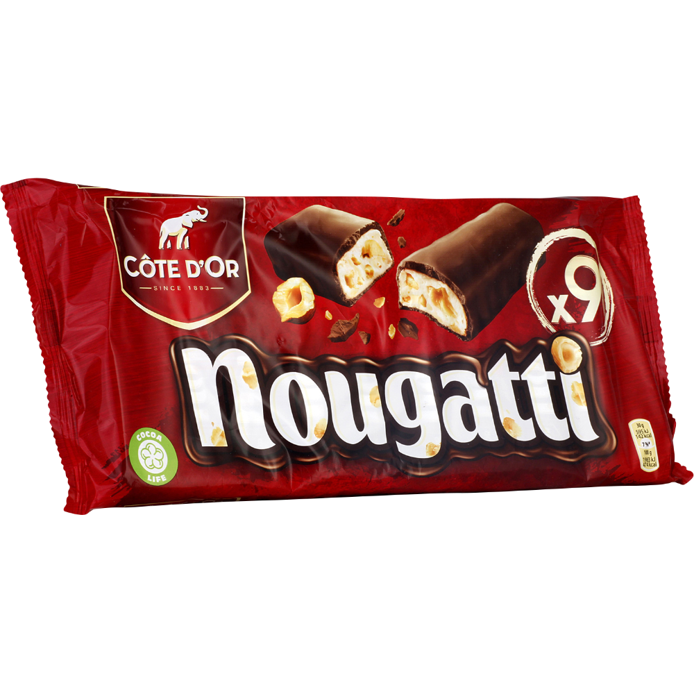 Barres de nougat au chocolat Nougatti, Côte d'Or (9 x 30 g) | La belle ...