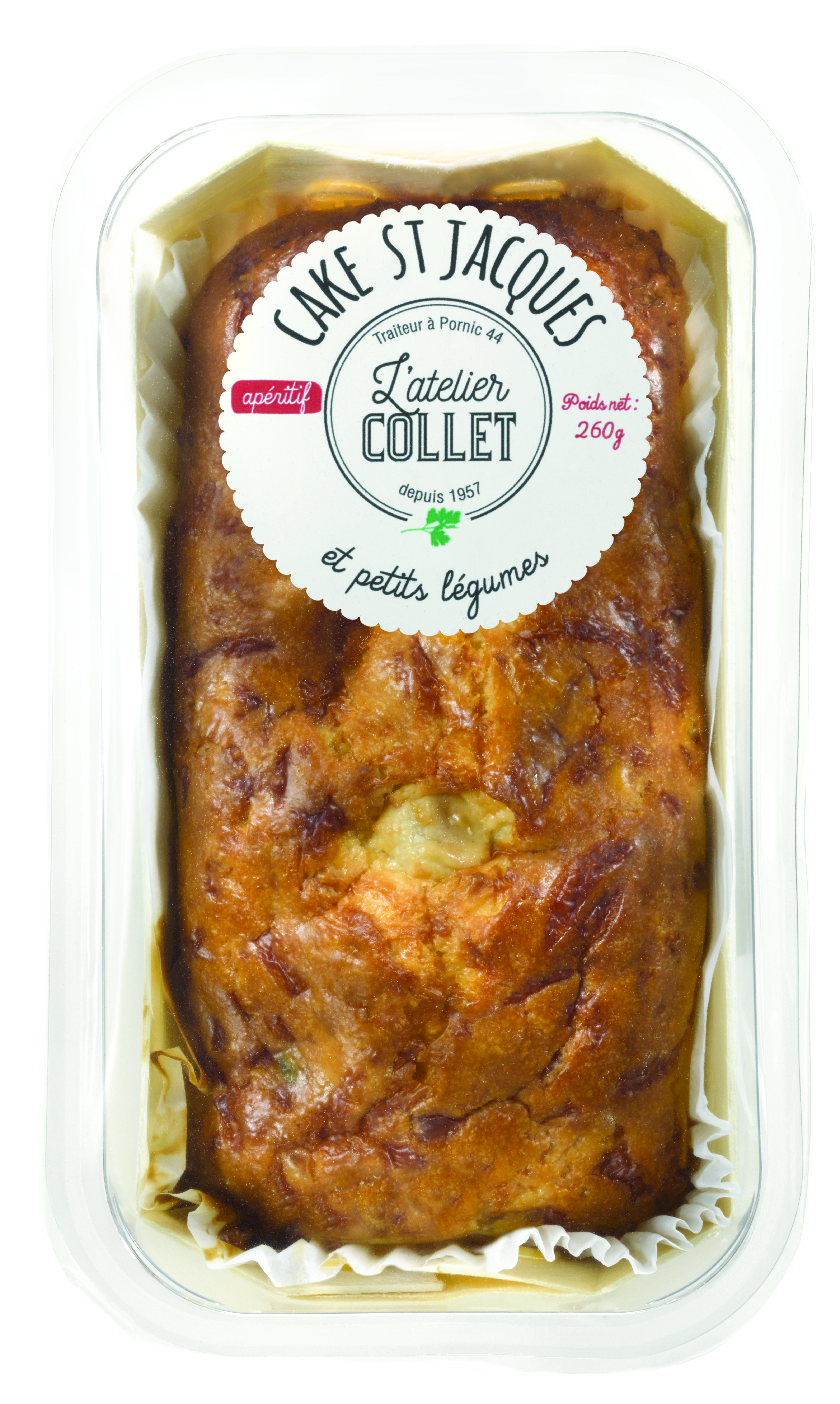 Cake St Jacques et petits légumes, Cake saumon et crevettes, L'atelier ...