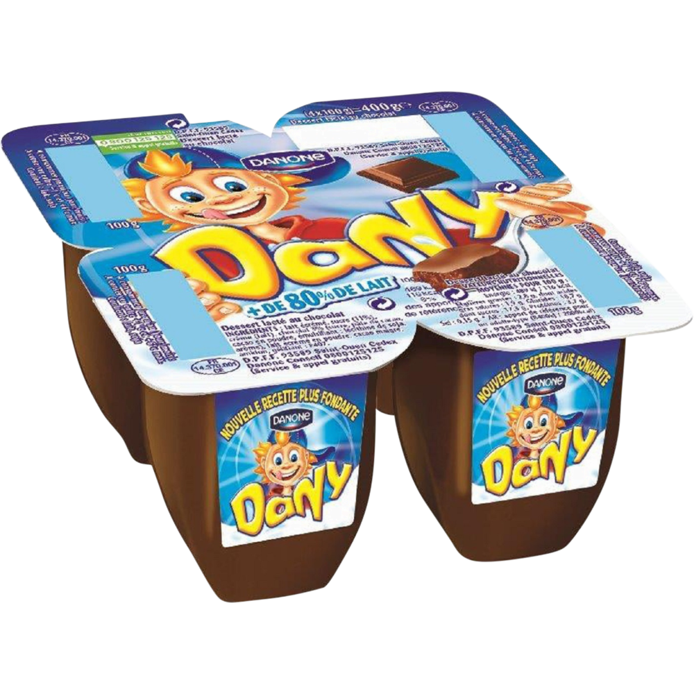 Dessert lacté au chocolat, Dany (4 x 100 g) | La belle vie : Changez ...