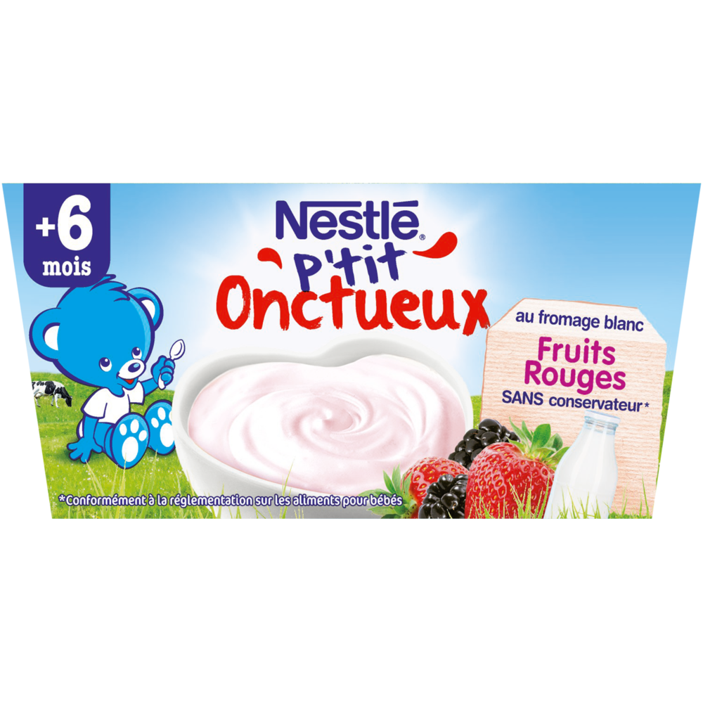 P'tit Onctueux au fromage blanc et fruits rouges - dès 6 mois, Nestlé ...