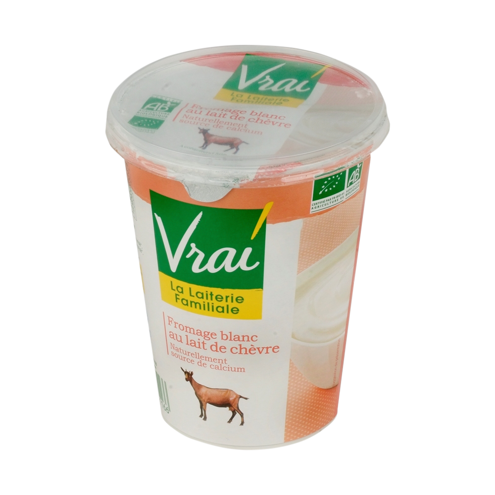Fromage blanc nature au lait de chèvre BIO, Vrai (400 g) | La belle vie ...