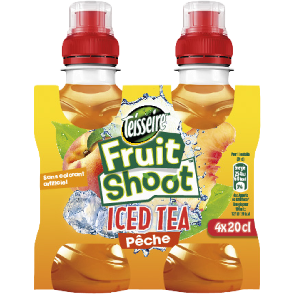 Fruit Shoot thé pêche, Teisseire (4 x 20 cl) | La belle vie : Changez ...
