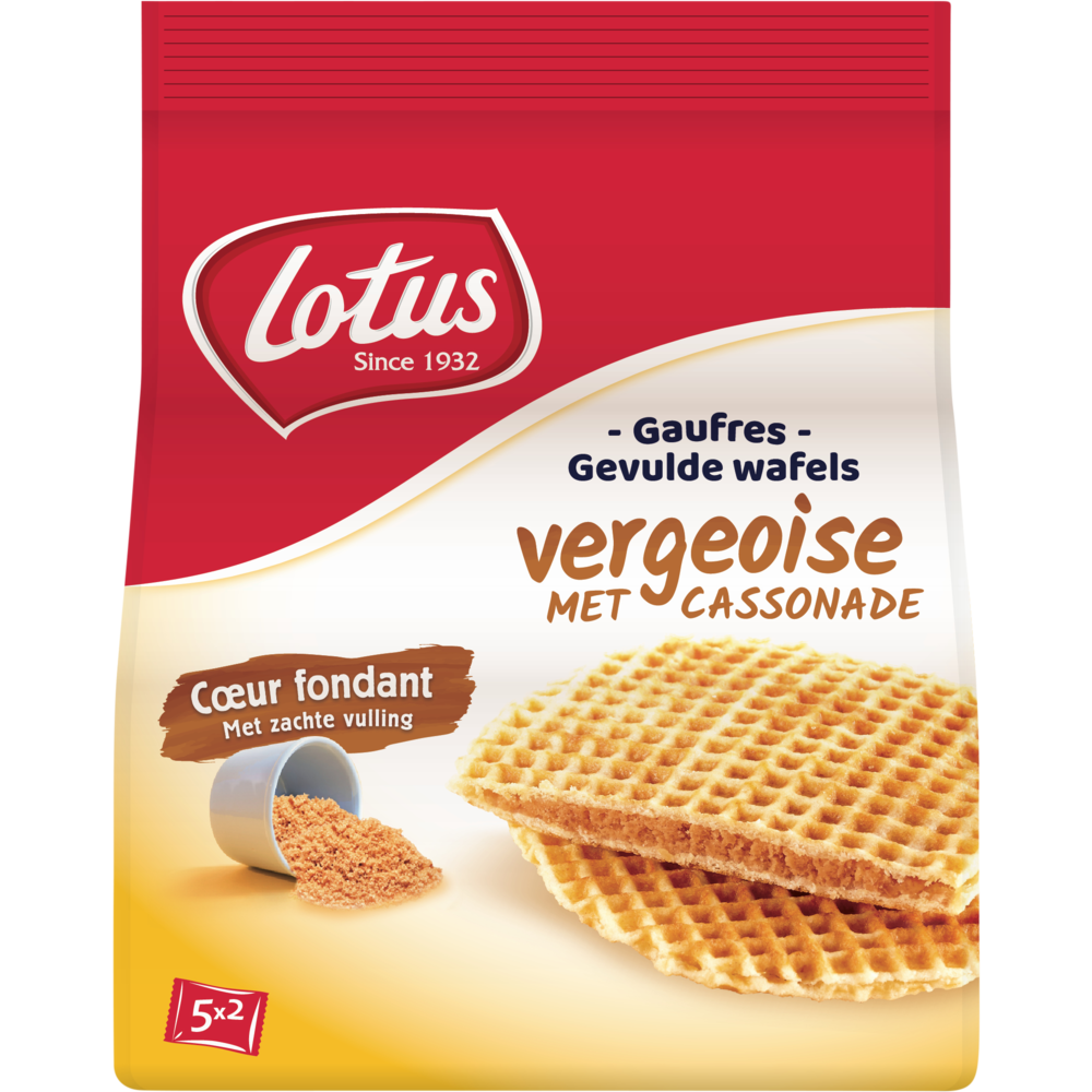 Gaufres coeur fondant vergeoise, Lotus Bakeries (5 x 2 gaufres, soit ...