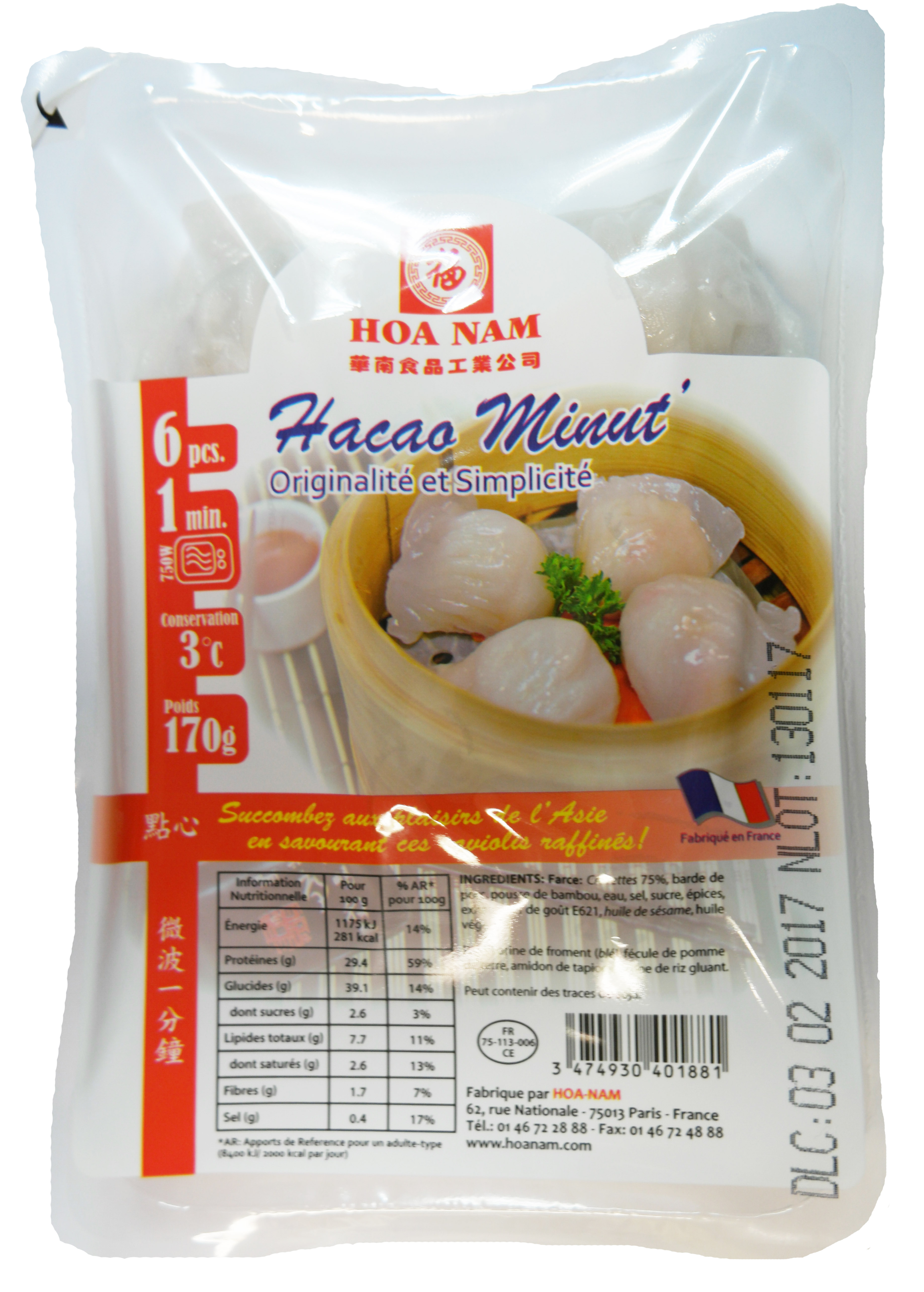 Hacao Minut' 6 pièces, Hoanam (170 g) | La belle vie : Changez votre ...