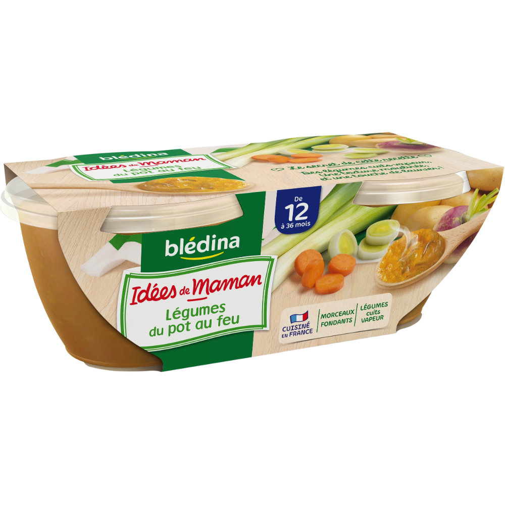 Bols légumes du pot au feu Idées de Maman - dès 12 mois, Blédina (2 x ...