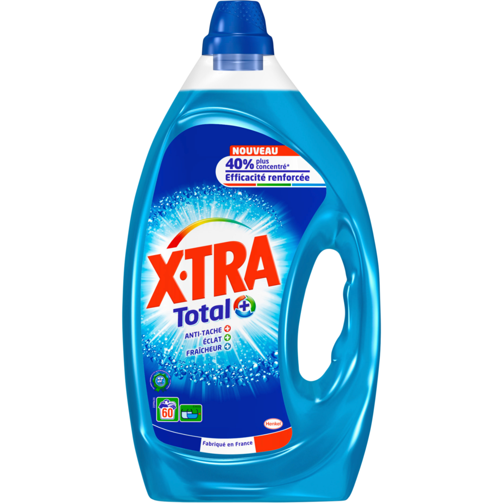 Lessive liquide total+, X-tra (3 L = 60 lavages) | La belle vie ...