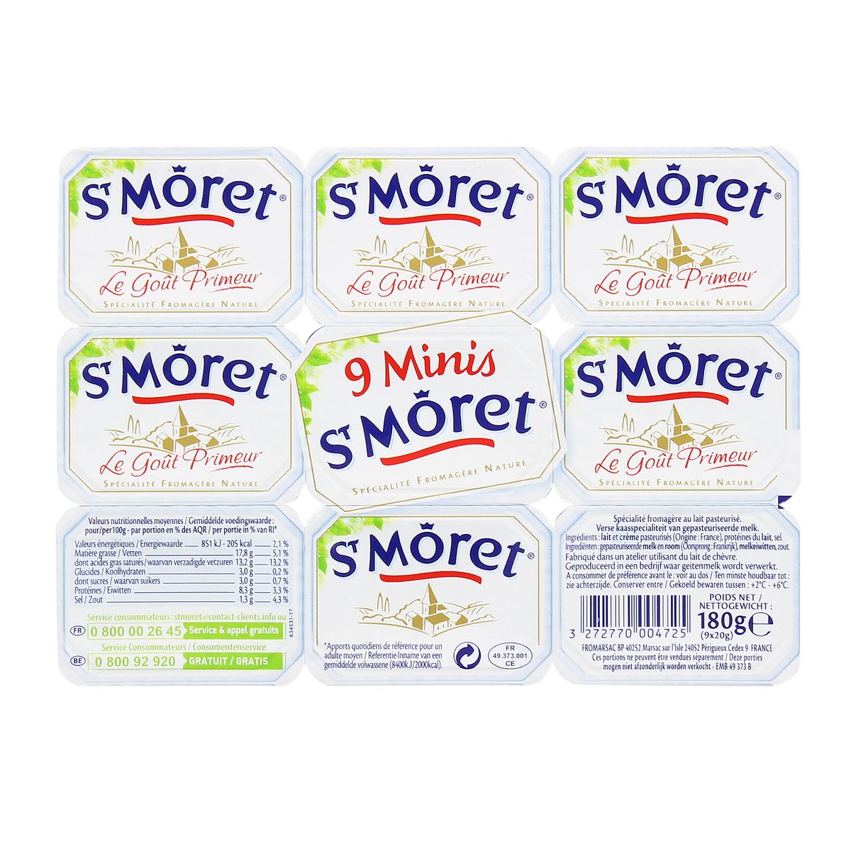 Mini St Morêt fromage frais nature (x 9) | La belle vie : Vos courses ...