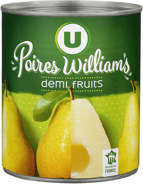 Poires Williams demi-fruits au sirop léger, U (460 g) | La belle vie : Changez votre vision des ...